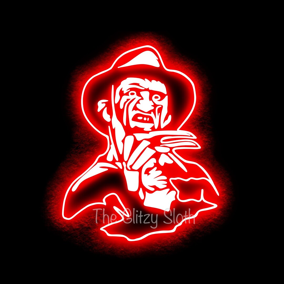 Neon Horror Character PNG Freddy - Etsy