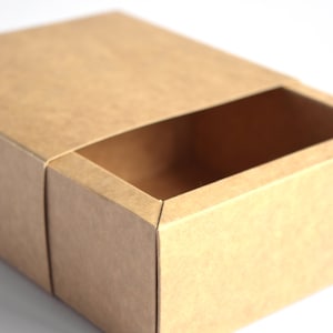 50 Kraft Paper Sliding Boxes, Brown Carton Drawer Product Packaging ...