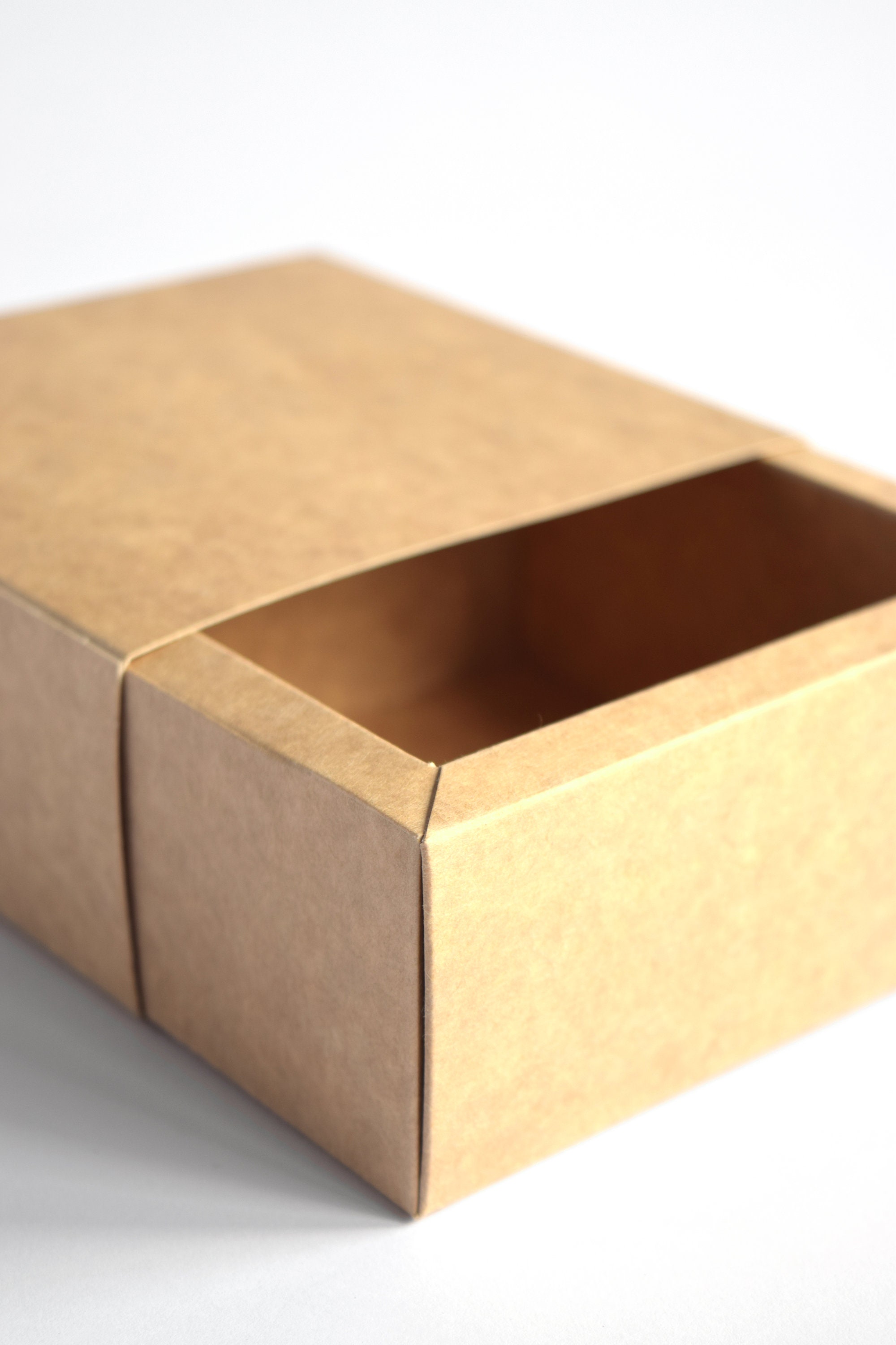 50 Kraft Paper Sliding Boxes, Brown Carton Drawer Product Packaging ...