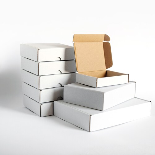 50 100 White Cardboard Shipping Boxes Strong Mailing Boxes - Etsy