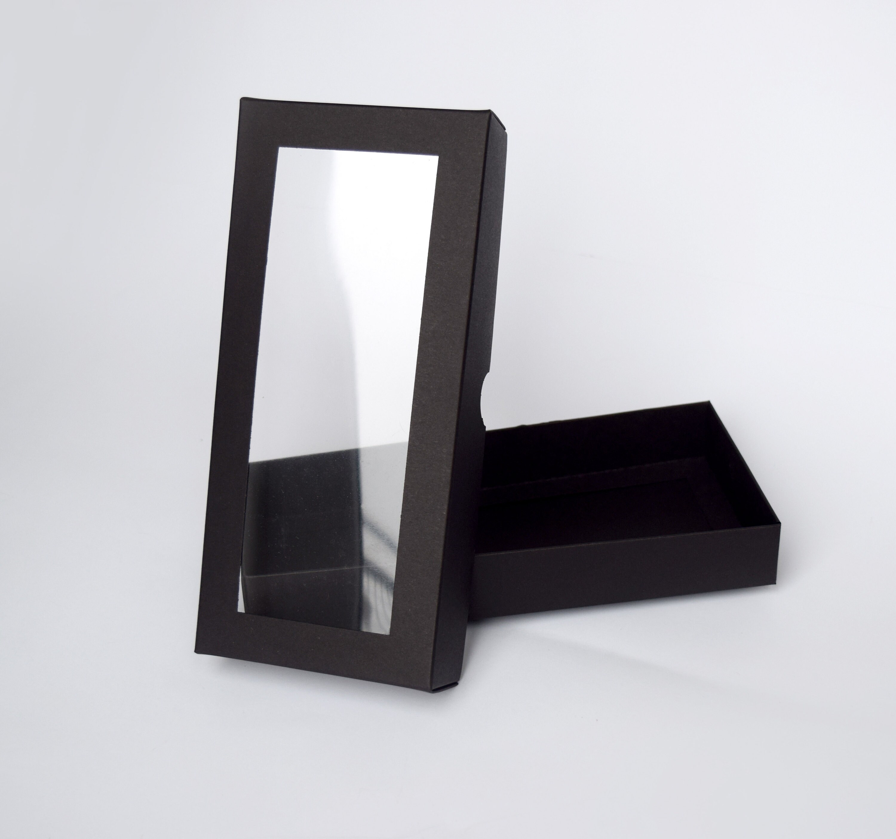 Black Boxes With Window Lids, Matte Boxes for Gifts, Black Paper Boxes ...