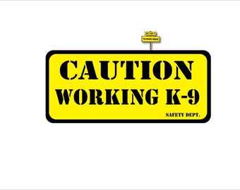 Caution K 9 Decal | Etsy