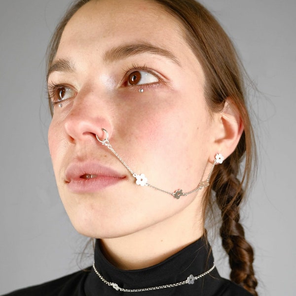 Ear to Nose Chain - Etsy