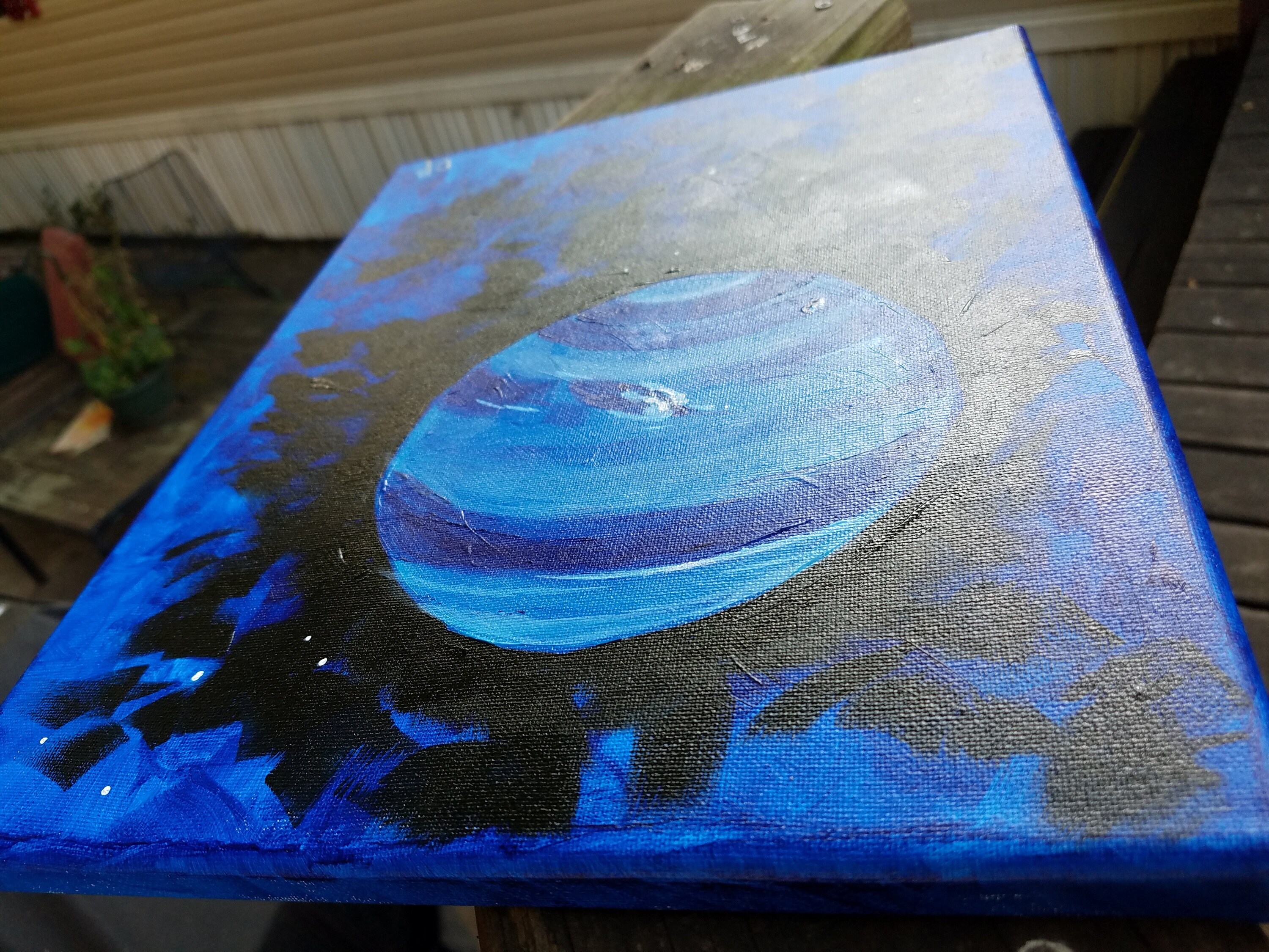 Acrylic painting, Neptune, cosmic art. - Etsy.de