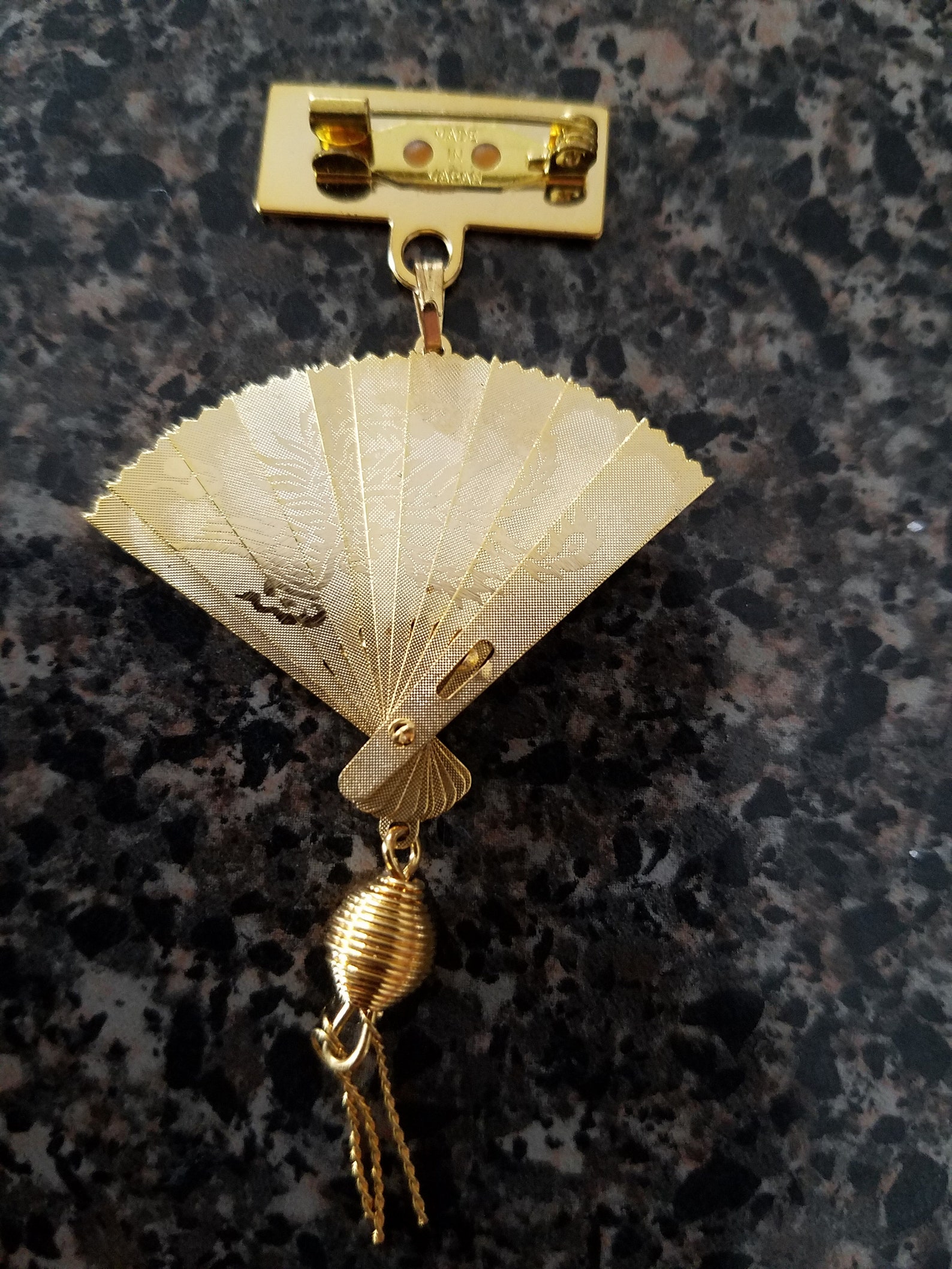 Vintage Japan Signed Asian Fan Brooch/pin - Etsy