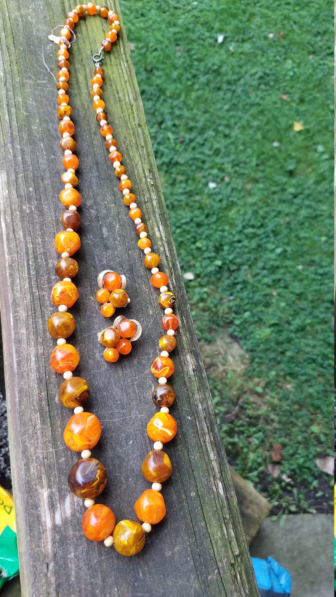 Vintage Pakula Necklace and Clip on Earrings Set - Etsy
