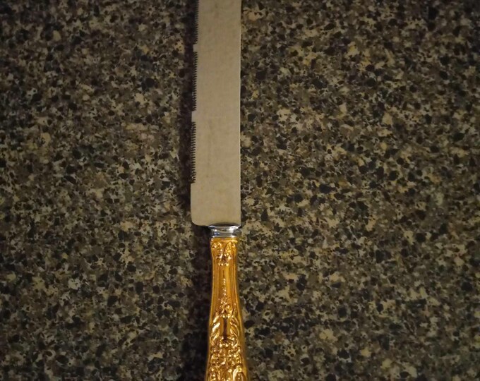 Vintage 24 KT Gold Plated Carving Knife, Box Marked LP Company, Made by ...
