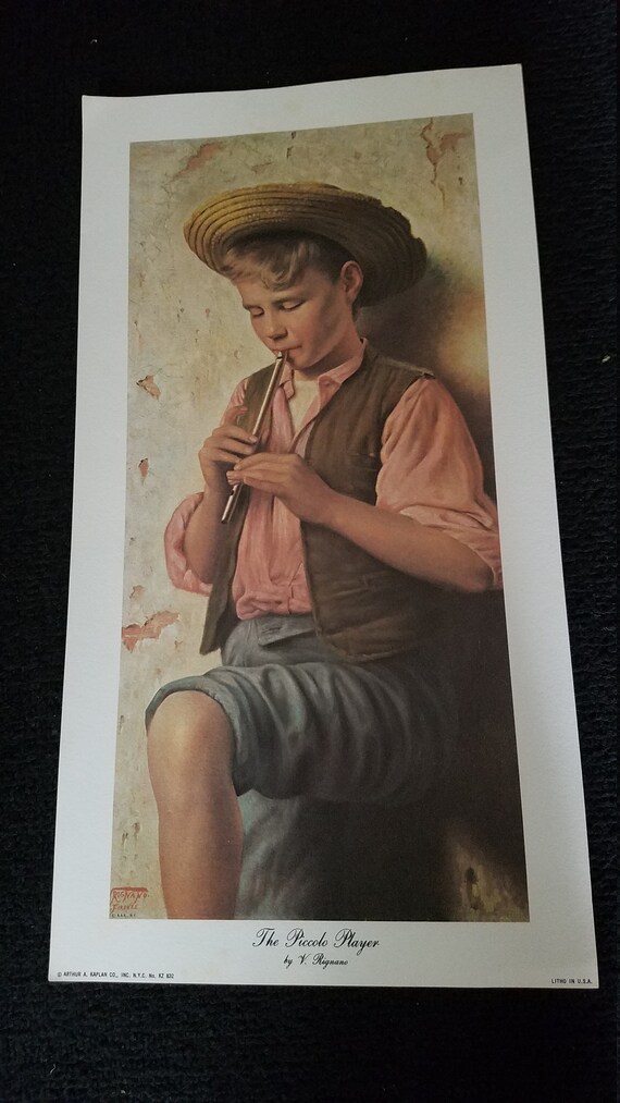 Vintage Litho the Piccolo Player | Etsy