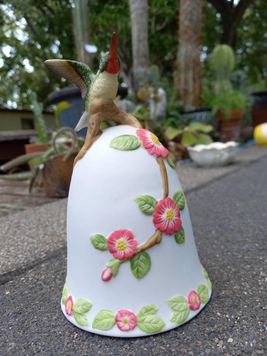 Vintage Lefton China Hummingbird Bell - Etsy