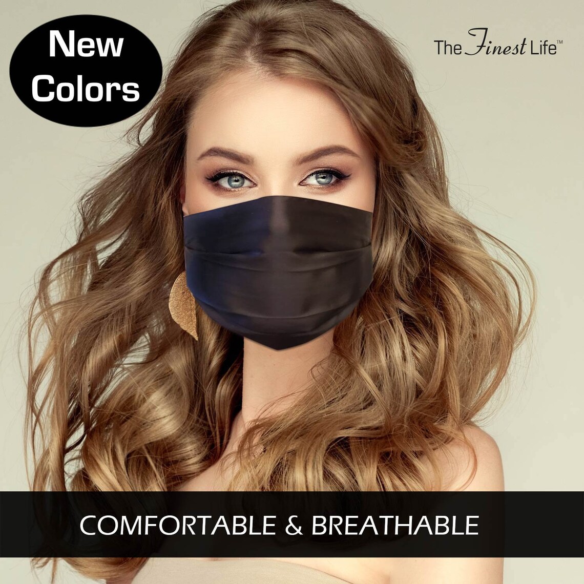 The Finest Life Silk Face Mask Reusable, Comfortable and Breathable ...