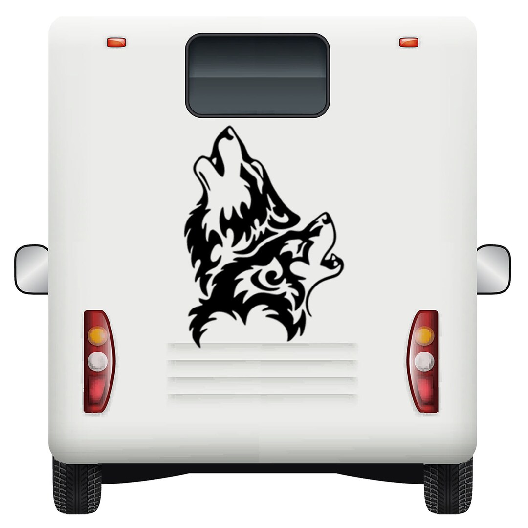 Car Stickers Wolves Camper Van Motorhome Window Bumper Decal Vinyl ...