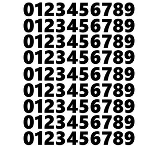 Numbers Vinyl Stickers Self-adhesive Card Making Art Craft Scrapbook ...