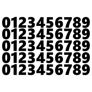 Numbers Vinyl Stickers Self-adhesive Card Making Art Craft Scrapbook ...