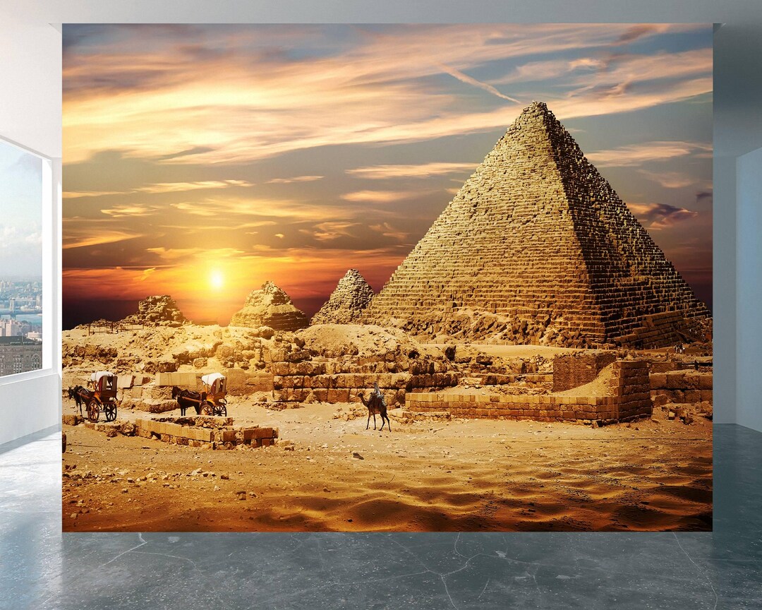 Wall Mural Pyramids Home Decor Decal Living Room Bedroom Art Vinyl Easy ...