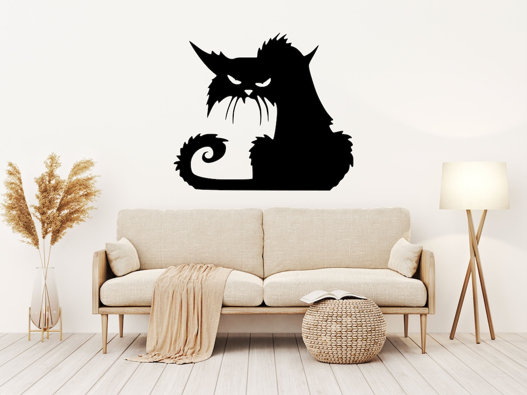 Wall Sticker Grumpy Cat Window Home Decor Decal Living Room Bedroom Art ...