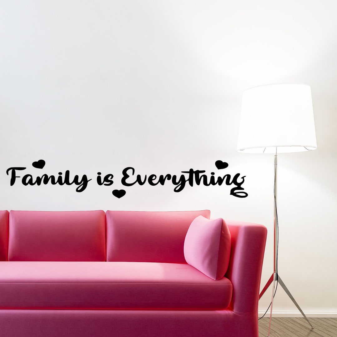 Wall Art Stickers Family is Everything Decor Wall Decals, Diy Quotes D ...
