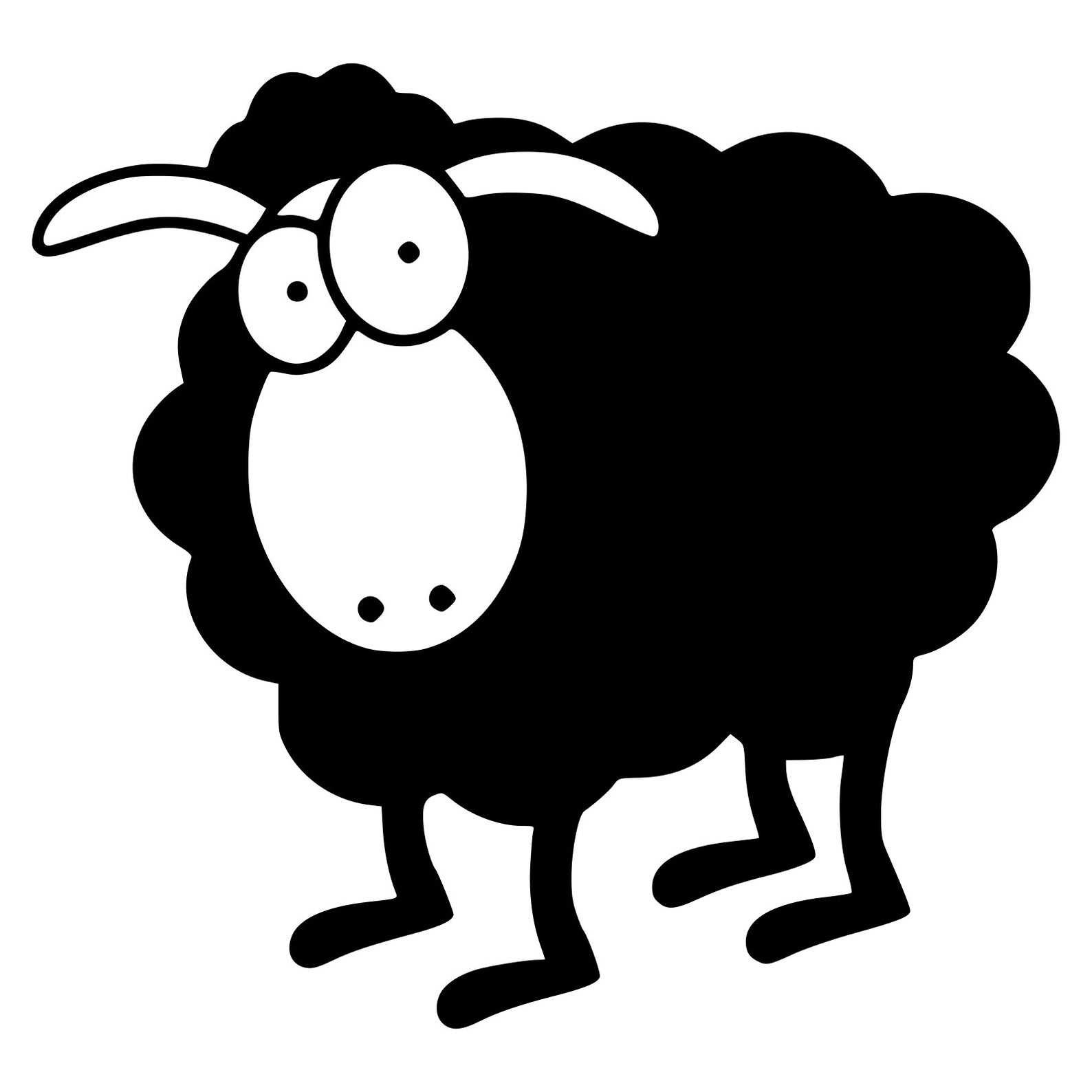 Black Sheep Cartoon Funny Lazy Wall Car Sticker Decal Window Etsy