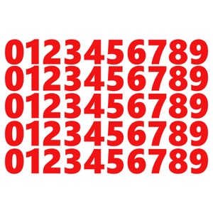 Numbers Vinyl Stickers Self-adhesive Card Making Art Craft Scrapbook ...