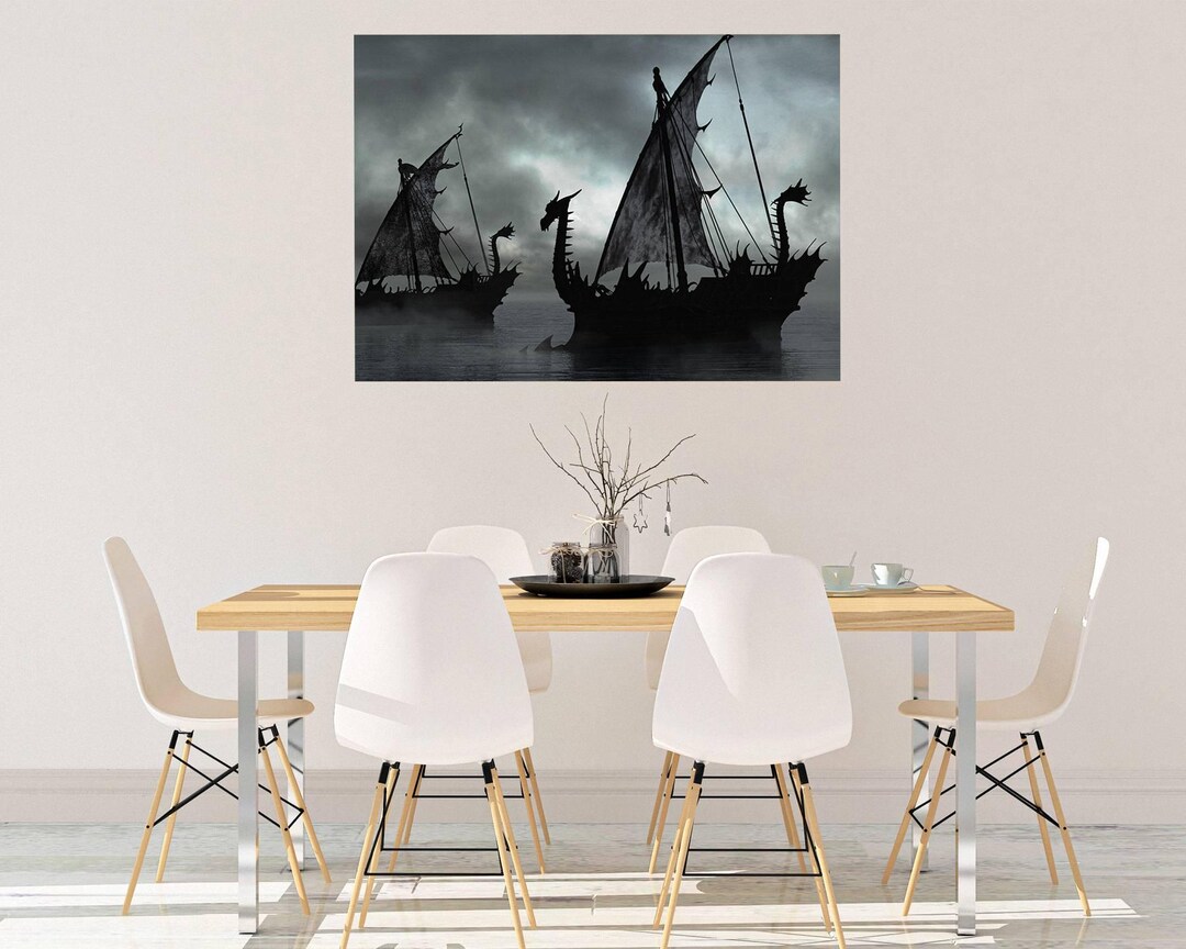 Wall Sticker Viking Ship Window Home Decor Decal Living Room Bedroom ...