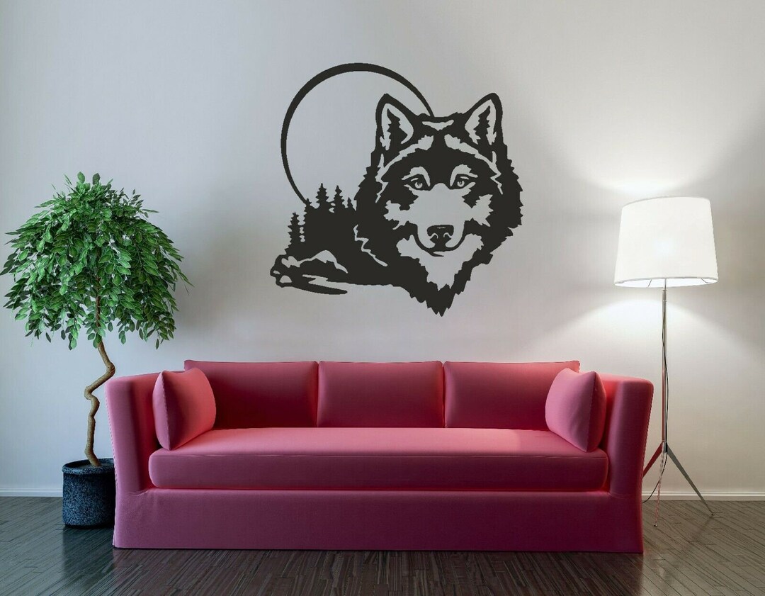 Wall Sticker Wolf Window Home Decor Decal Living Room Bedroom Art Vinyl ...