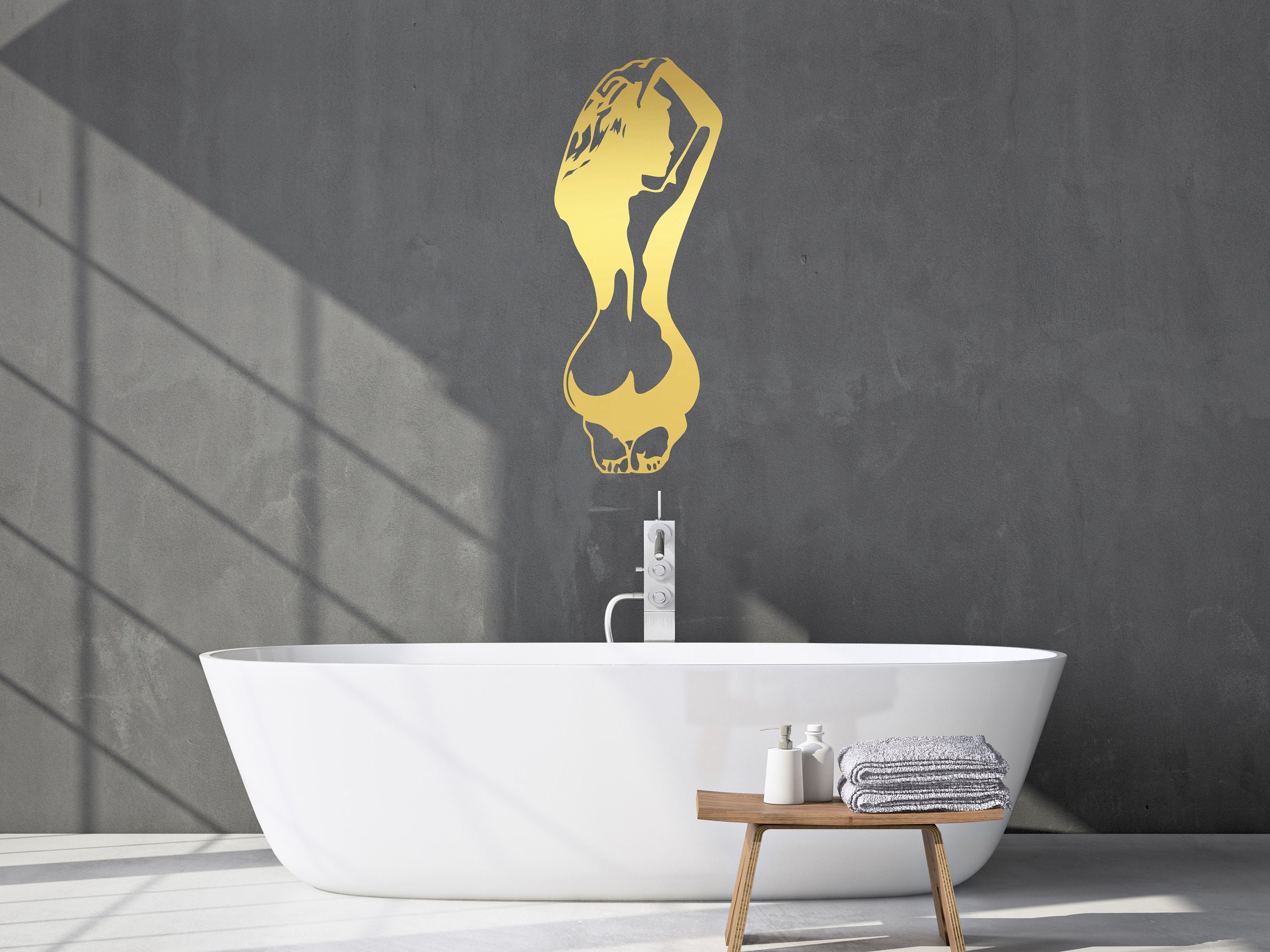 Naked Girl Wall Art Stickers Sticker Removable Home Decals Etsy Uk