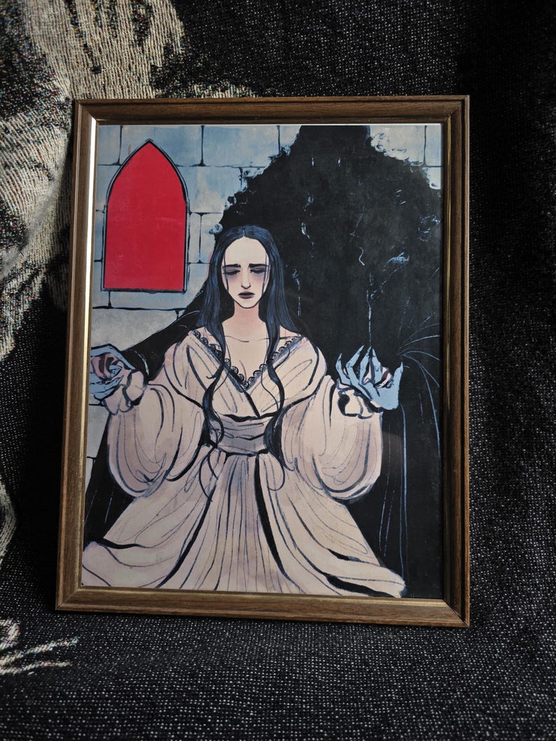 Nosferatu Original Art Print 8.5"x11" | Vampire Decor, Gothic Wall Art ...