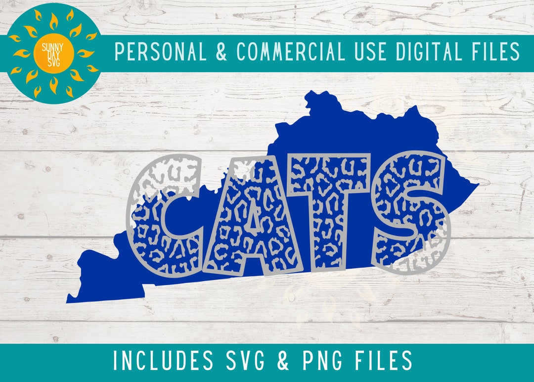 Kentucky Wildcats SVG, Kentucky Png, Kentucky Map Clipart, UK Wildcat ...