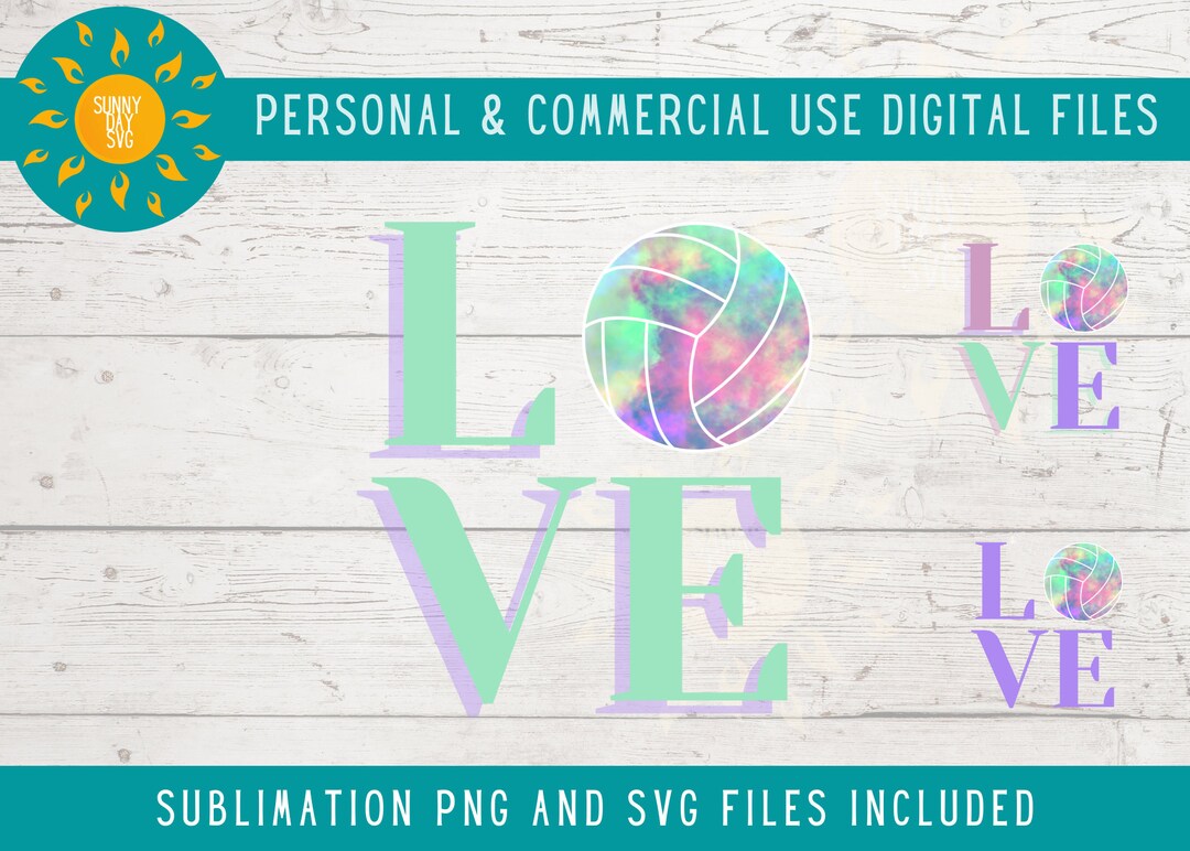 Volleyball Love SVG, Rainbow Volleyball Sublimation PNG, Philly Love ...