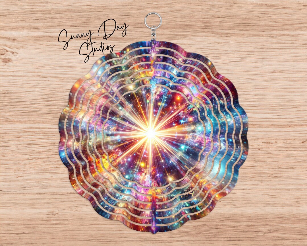 Sun Galaxy Rainbow Wind Spinner PNG, Colorful Sublimation Designs, DIY ...