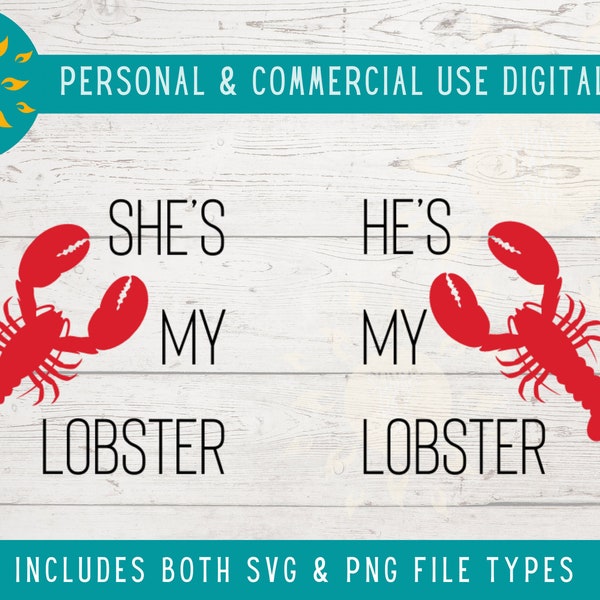 Lobster Love Svg - Etsy