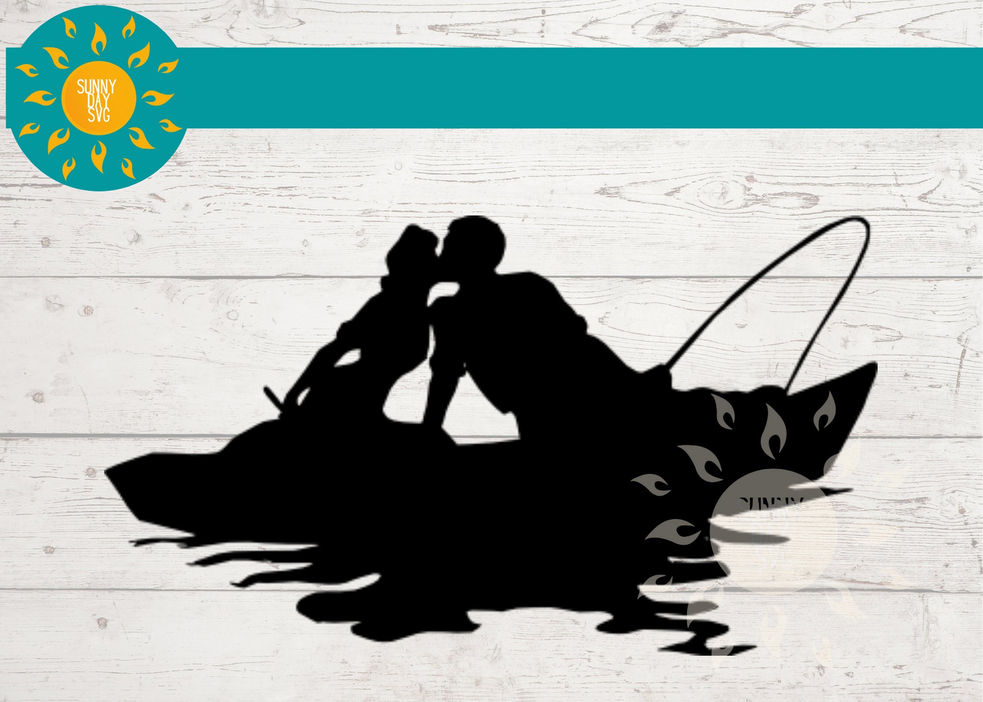 KISSING COUPLE SVG, Romantic Svg, Kissing Svg, Fishing Couple Svg ...