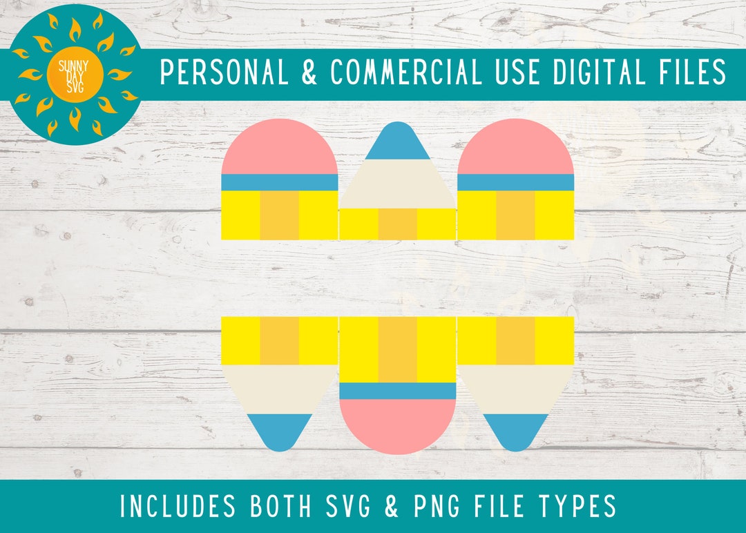 Pencil Split Monogram SVG, Teacher and Student Name Monogram SVG PNG ...