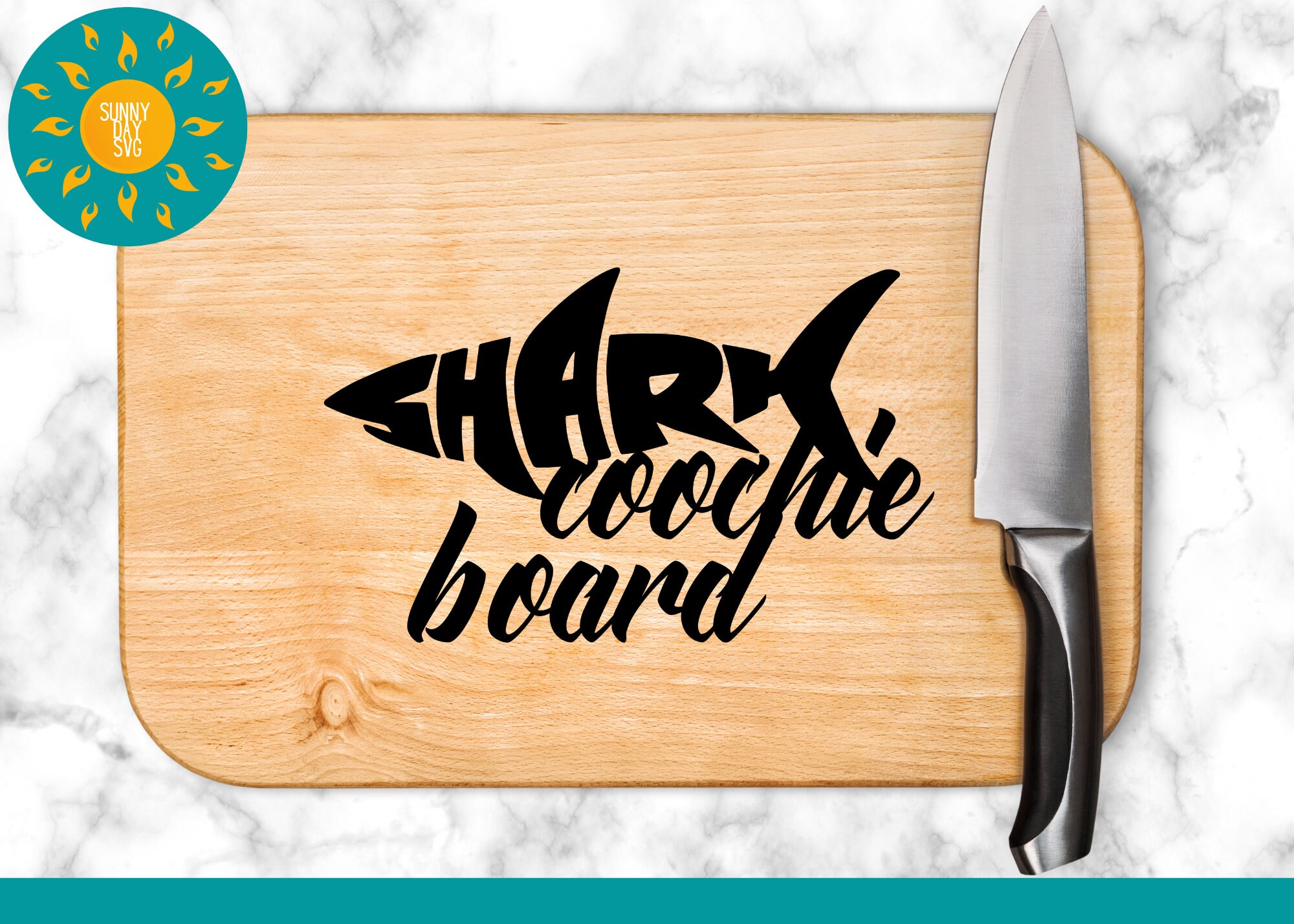 Funny Shark Charcuterie Board SVG, Cutting Board SVG for Kitchen, Shark ...