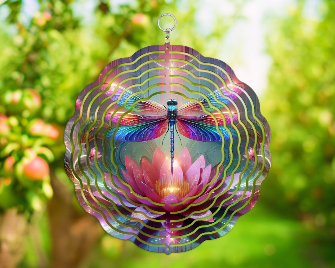 Dragonfly Wind Spinner PNG, Colorful Floral Sublimation Designs, DIY ...