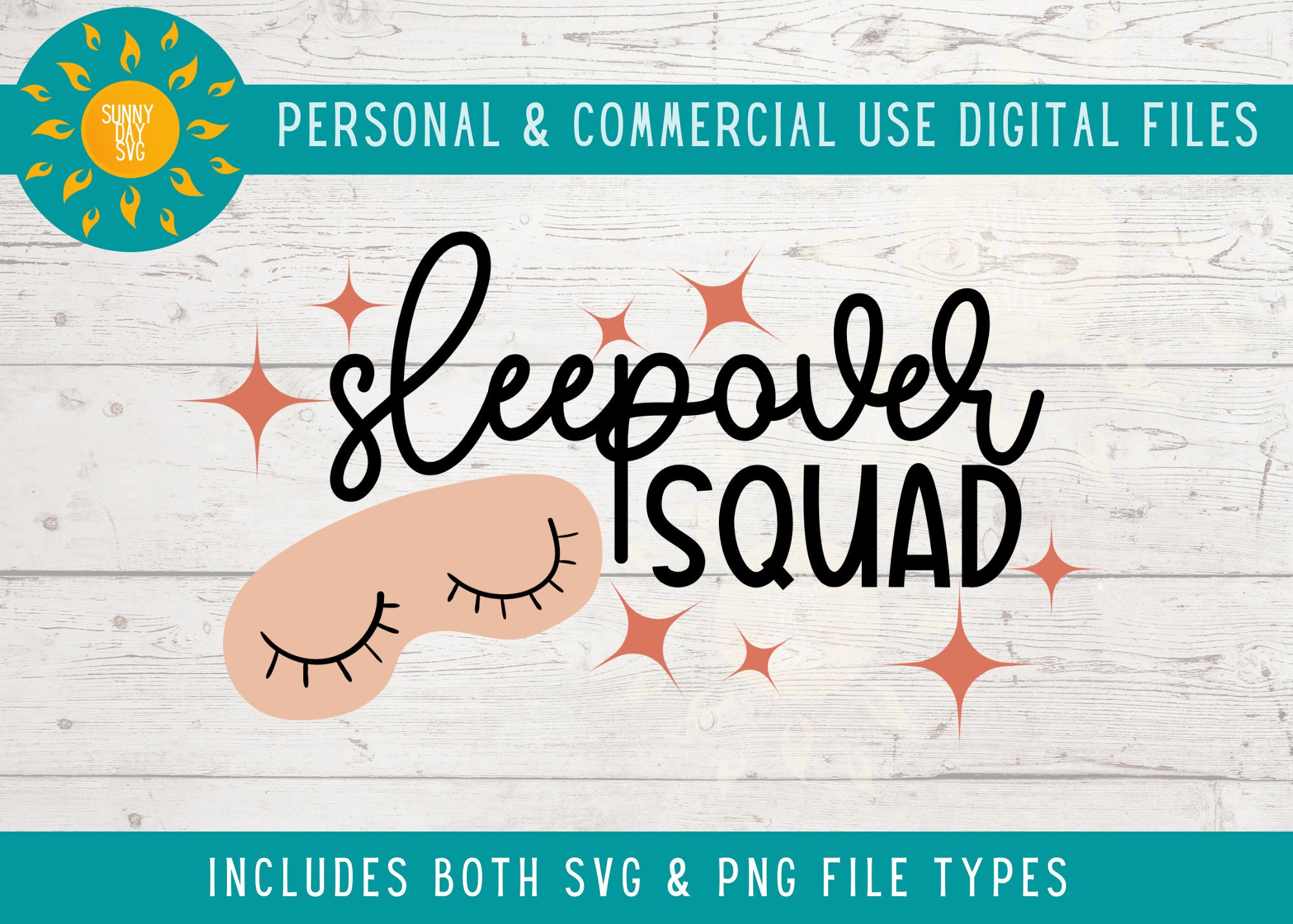 Sleepover Squad SVG, Slumber Party PNG for Girls Birthday Matching ...