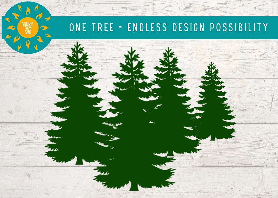 CHRISTMAS TREE SVG Pine Tree Forest Clipart Christmas Fir Cut File for ...