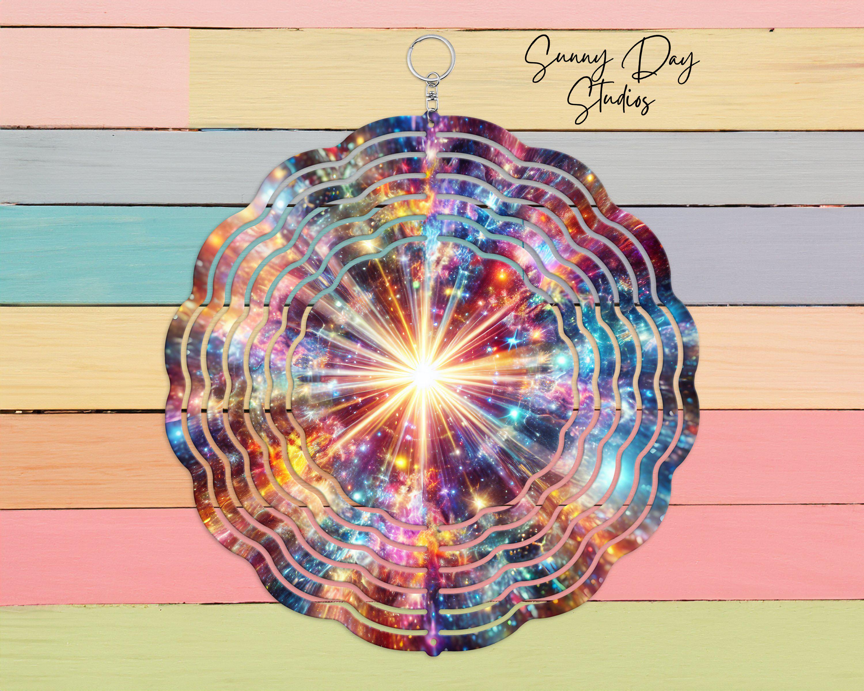 Sun Galaxy Rainbow Wind Spinner PNG, Colorful Sublimation Designs, DIY ...
