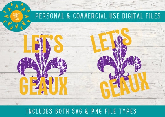 Mardi Gras SVG Lets Geaux Svg Fleur De Lis Png New Orleans | Etsy