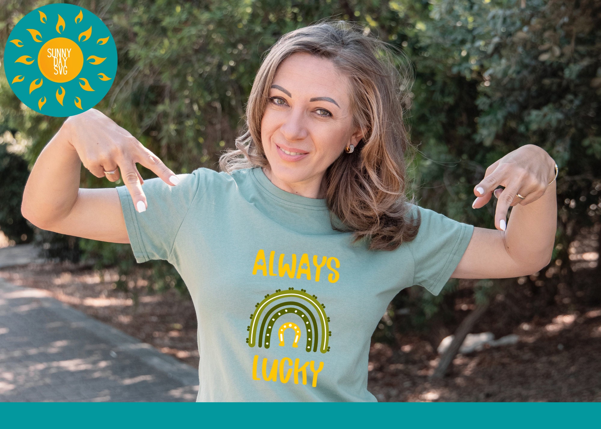 Always Lucky SVG, Boho Rainbow Svg for Shirts, St Patricks Day Shamrock ...