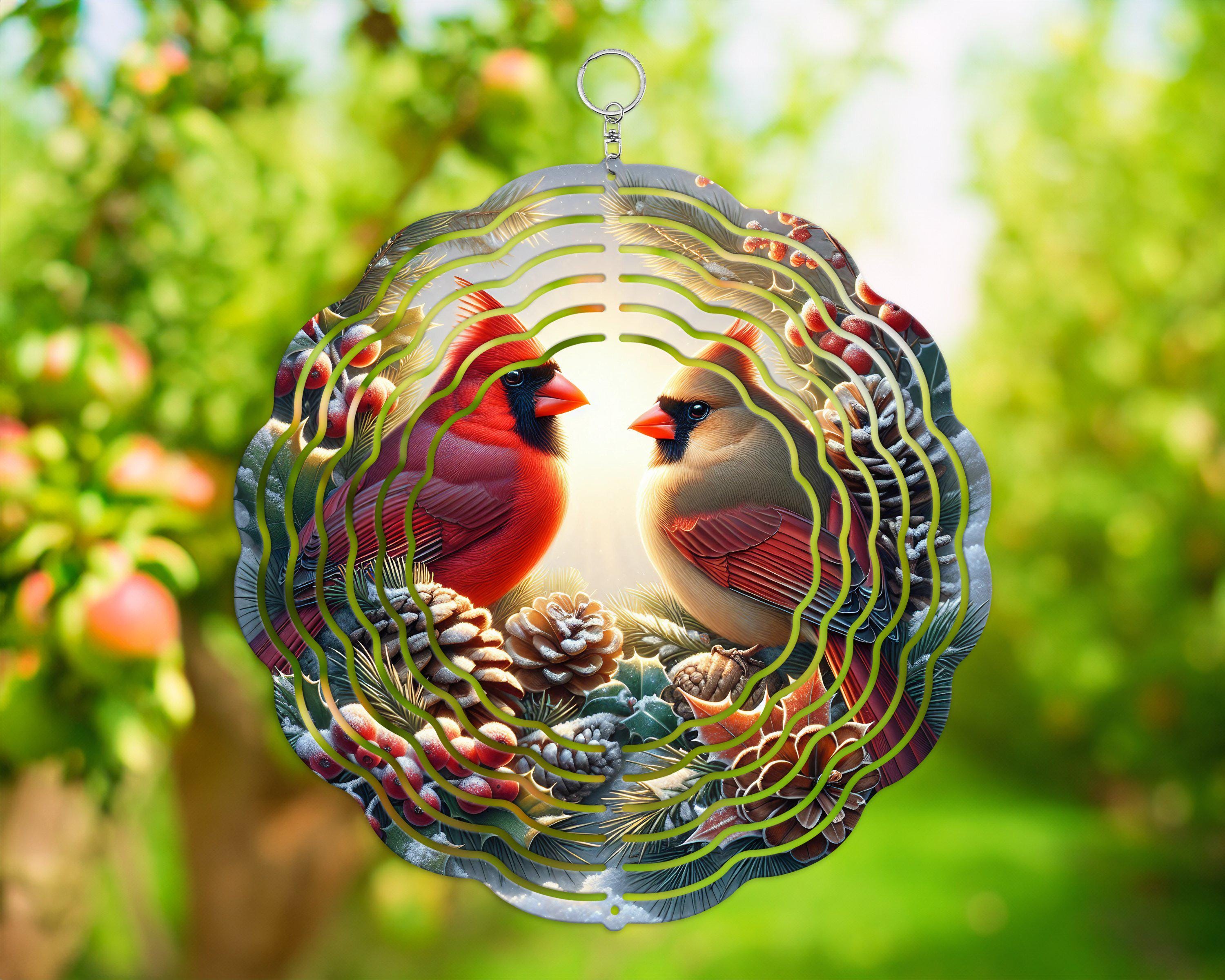 Cardinal Wind Spinner PNG, Colorful Animal Sublimation Design, DIY ...