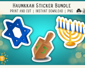 Set of 8 Hanukkah Decorations Printable Templates-3d Papercraft Star of ...