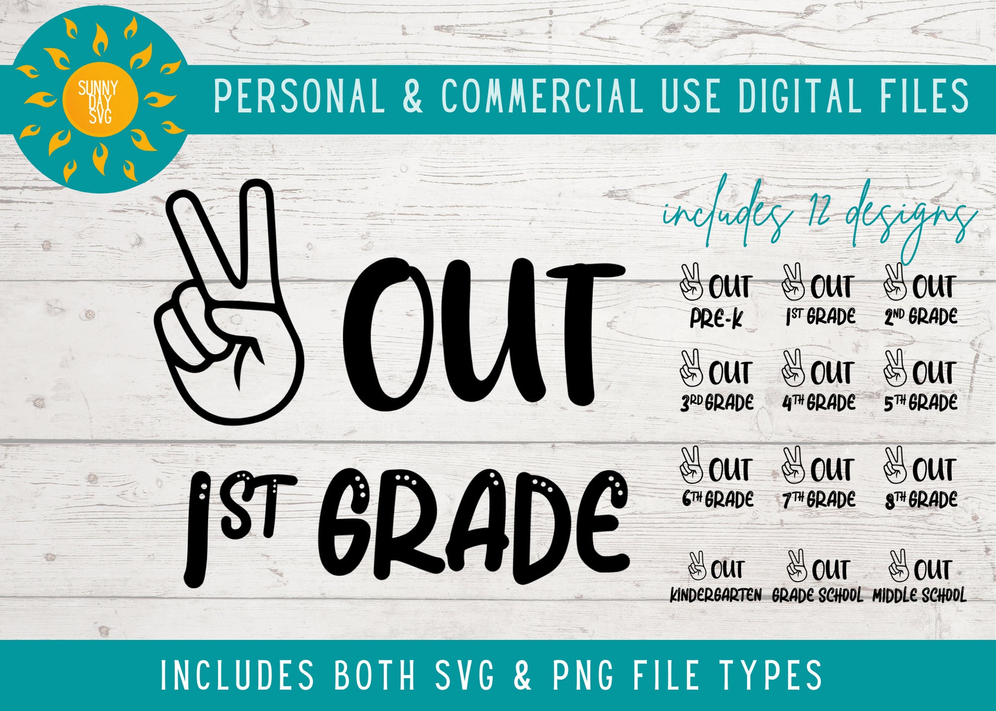 Peace Out Grade School SVG Bundle, End of Year Svg Png for Last Day of ...