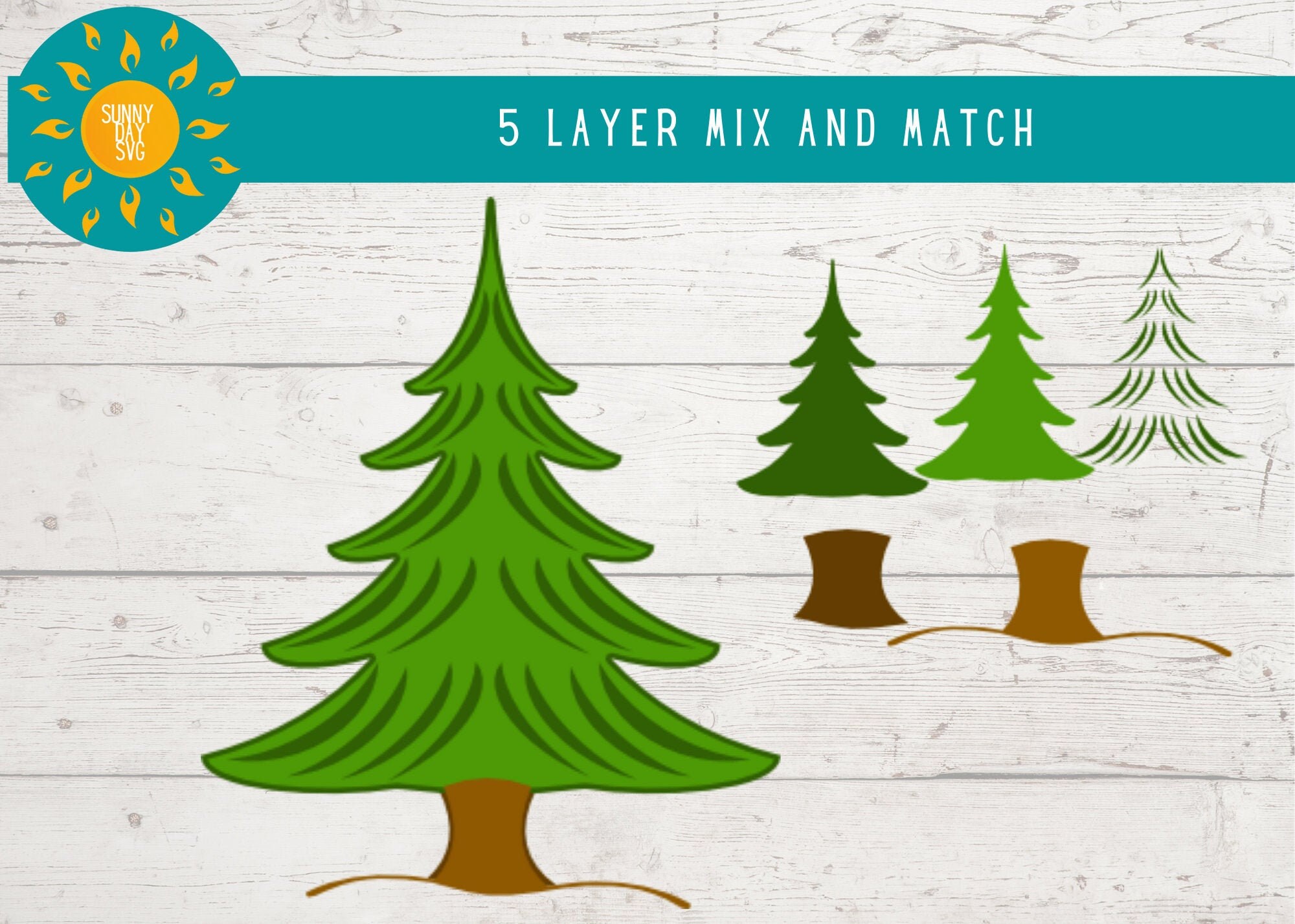 CHRISTMAS TREE SVG Bundle, Christmas Svg Files, Layered Christmas Tree ...