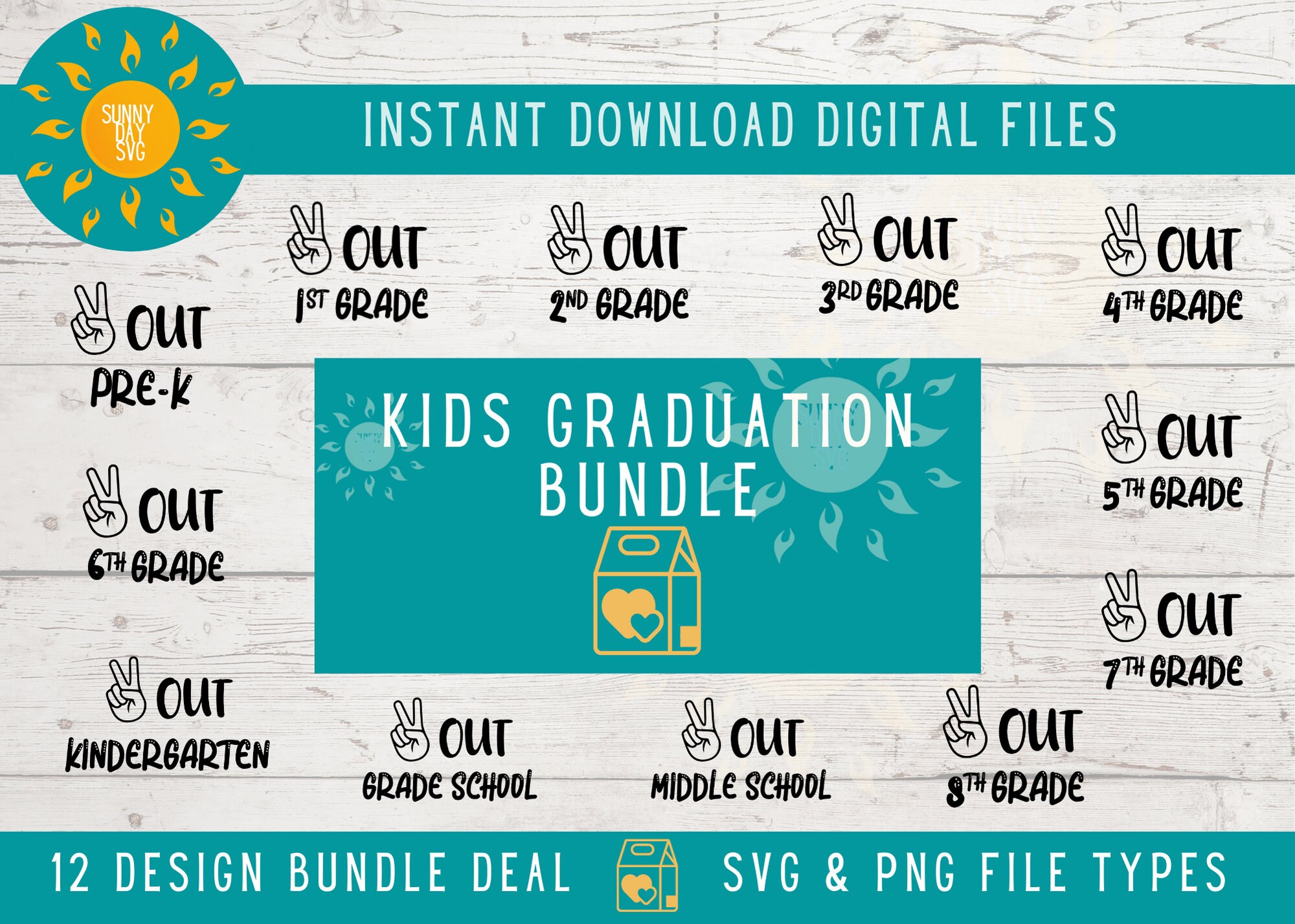 Peace Out Grade School SVG Bundle, End of Year Svg Png for Last Day of ...