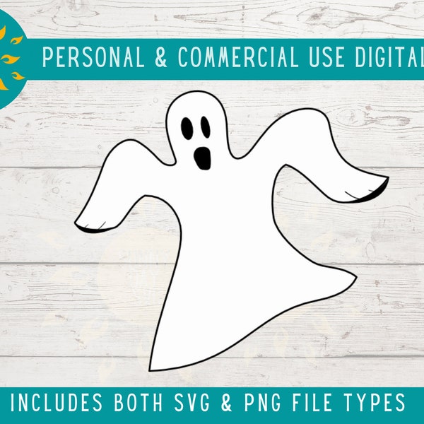 Simple Ghost Svg - Etsy