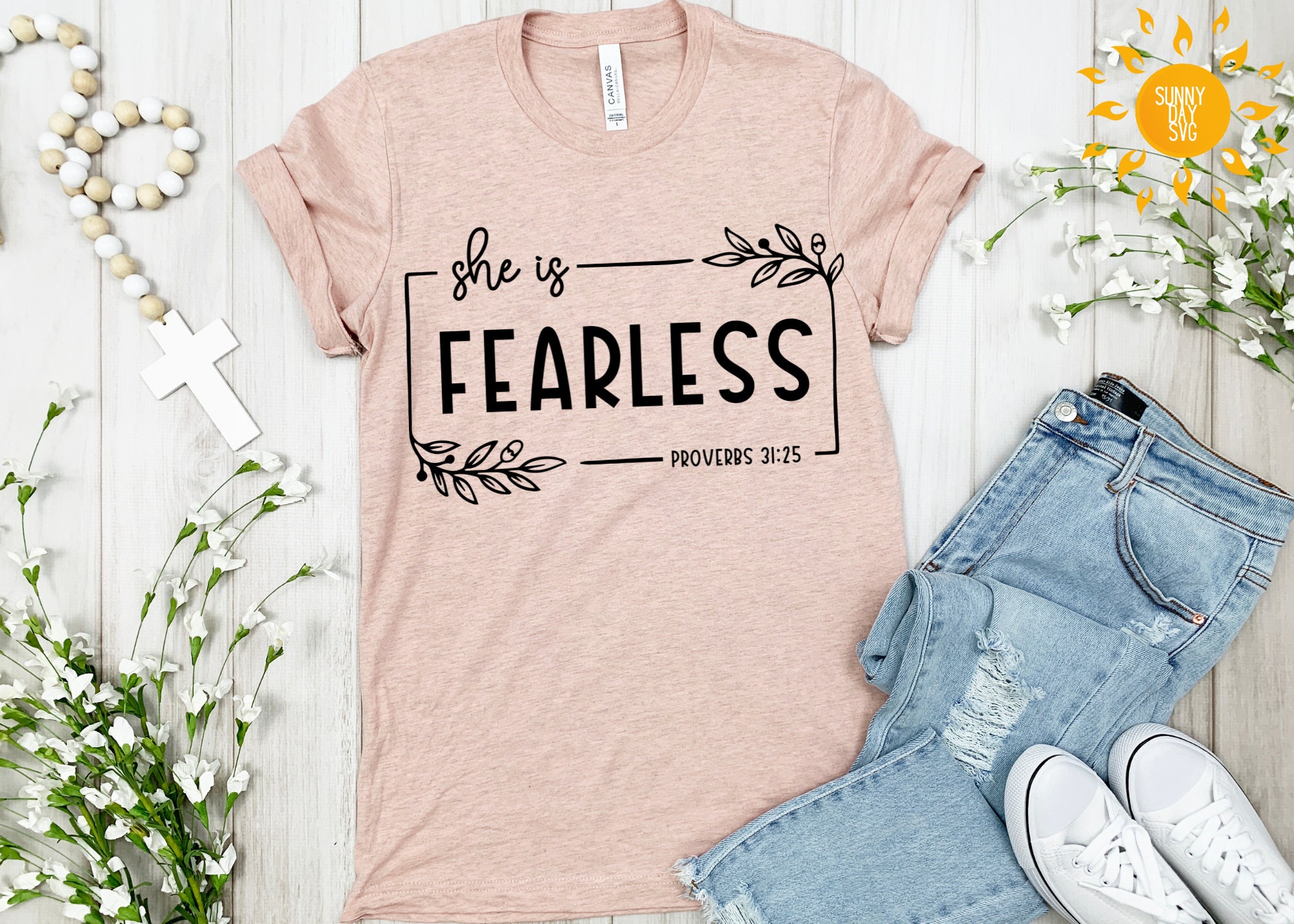 She is Fearless SVG, Proverbs SVG PNG for Christian Religious Gifts for ...