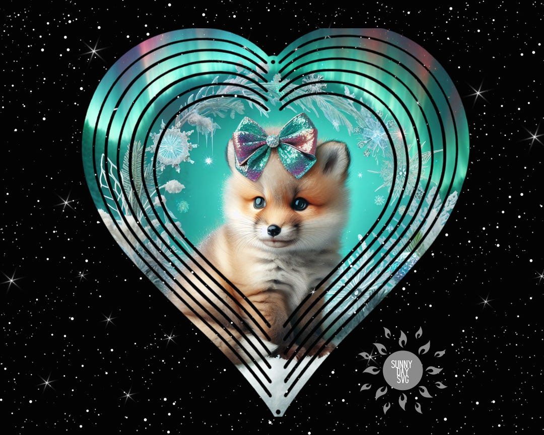 Cute Fox Wind Spinner PNG, Colorful Sublimation Designs, DIY Garden ...