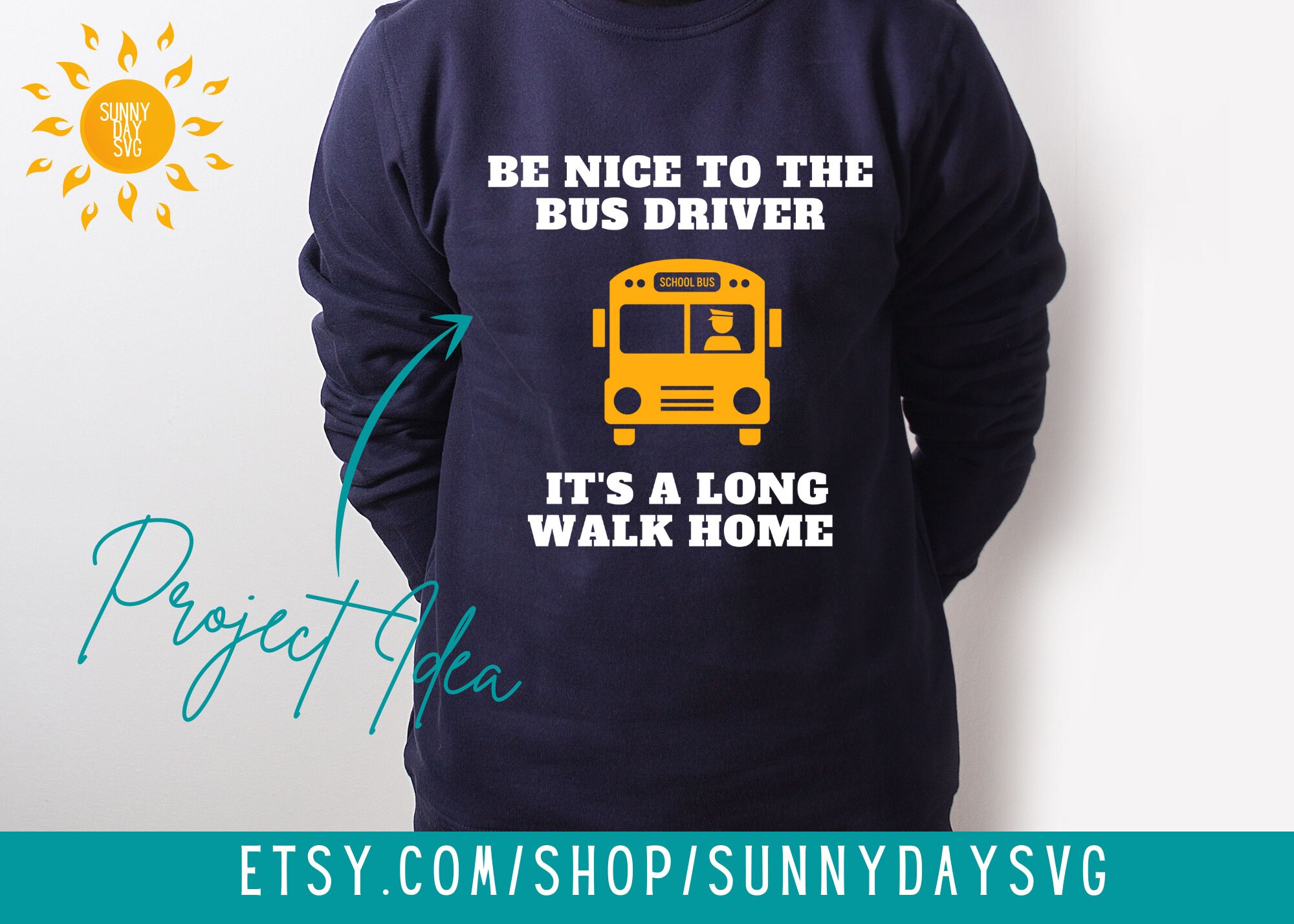 Be Nice to the Bus Driver SVG It's a Long Walk Home Funny - Etsy