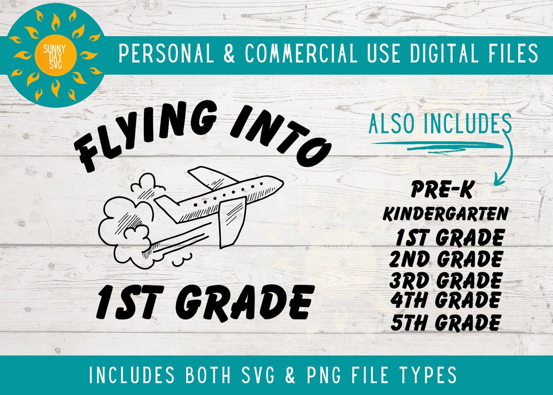 Flying Into Kindergarten SVG, Pre-k Through 5th Grade Back to School ...