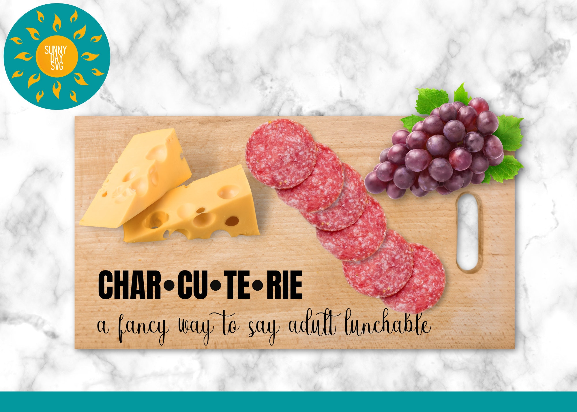Funny Charcuterie Board SVG, Charcuterie Lunchable, Cutting Board SVG for Kitchen, Cheese Board ...